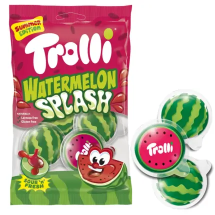 Trolli Watermelon Splash 75g | Owocowe żelki z nadzieniem z Niemiec